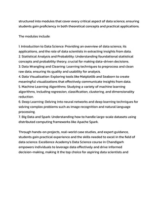 EXCELLENCE ACADEMY a number 1 academy in Chandigarh. | PDF