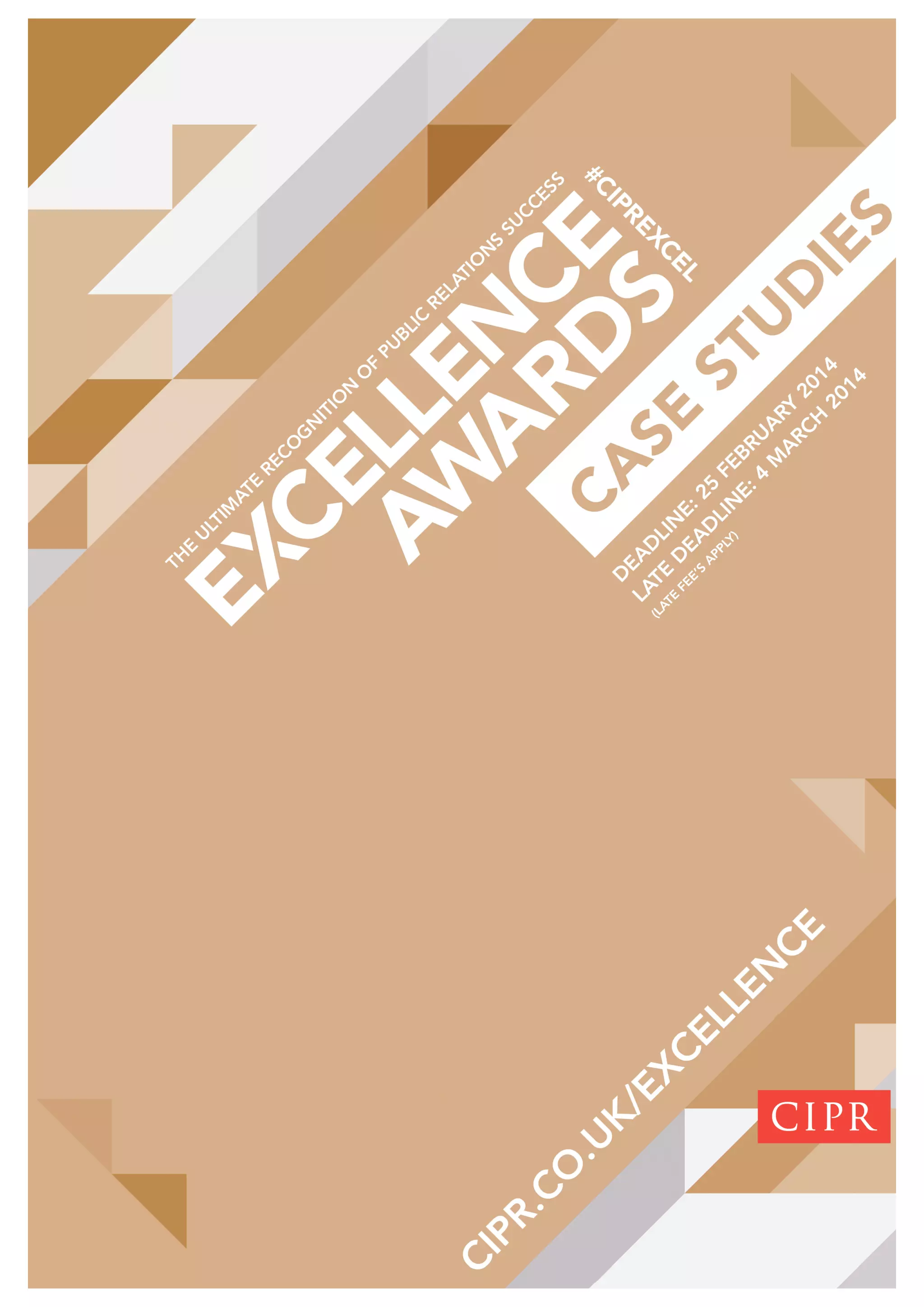 CIPR Excellence Awards case studies | PDF