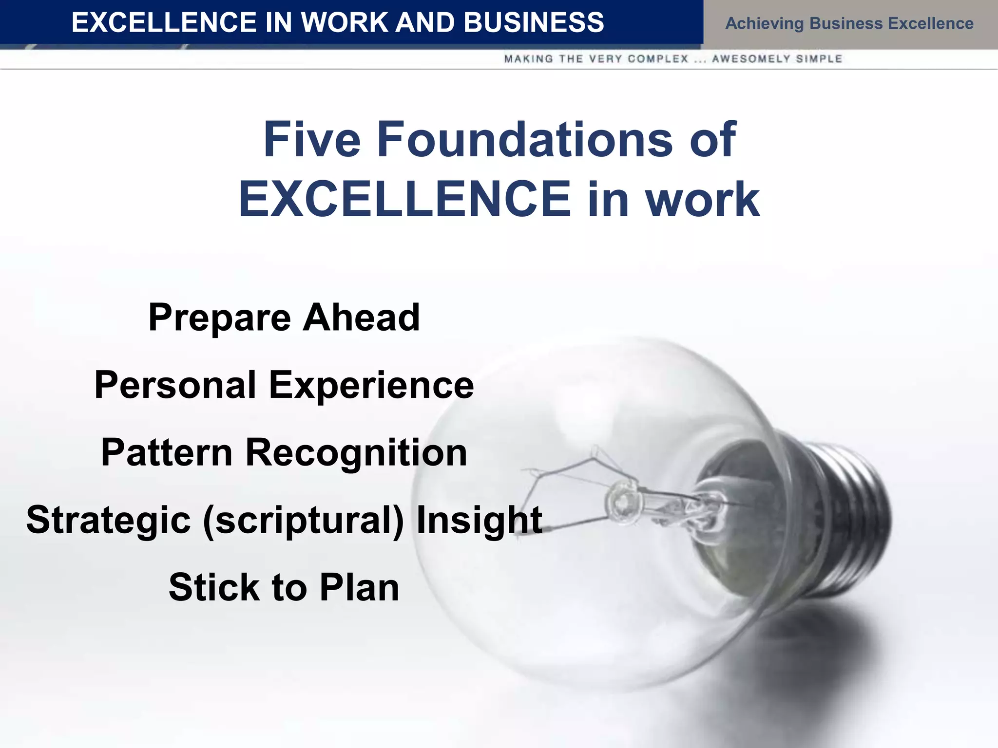 Excellence in work and business | PPTX