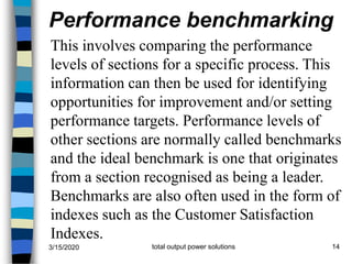 Benchmarking Business Excellence | PPT