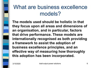 Benchmarking Business Excellence | PDF