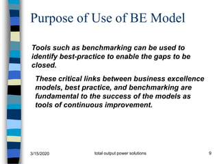 Benchmarking Business Excellence | PDF