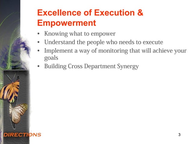 Excellence of execution and empowerment | PPT