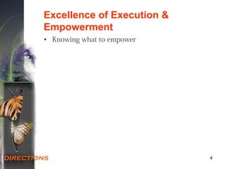 Excellence of execution and empowerment | PPT