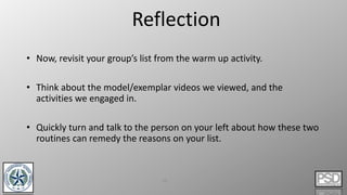 Excellence routines 3 ttlo and dirgi | PPT