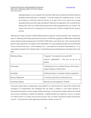 Excellence sustainability and the bottom of pyramid paradigm | PDF
