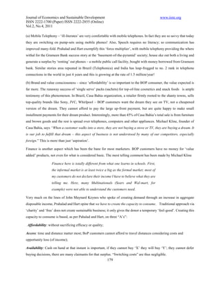 Excellence sustainability and the bottom of pyramid paradigm | PDF