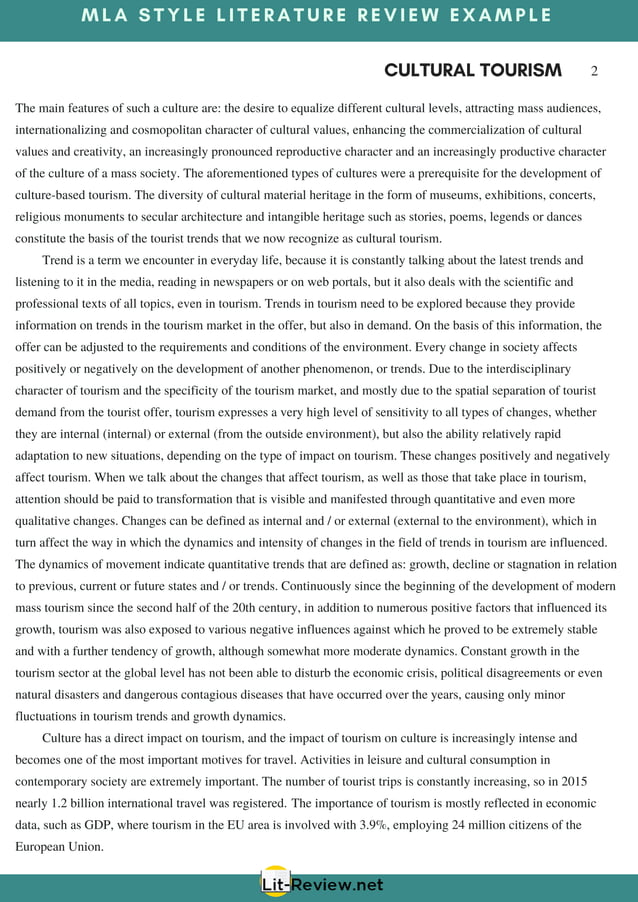 Excellent MLA Style Literature Review Example | PDF