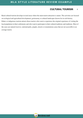 Excellent MLA Style Literature Review Example | PDF