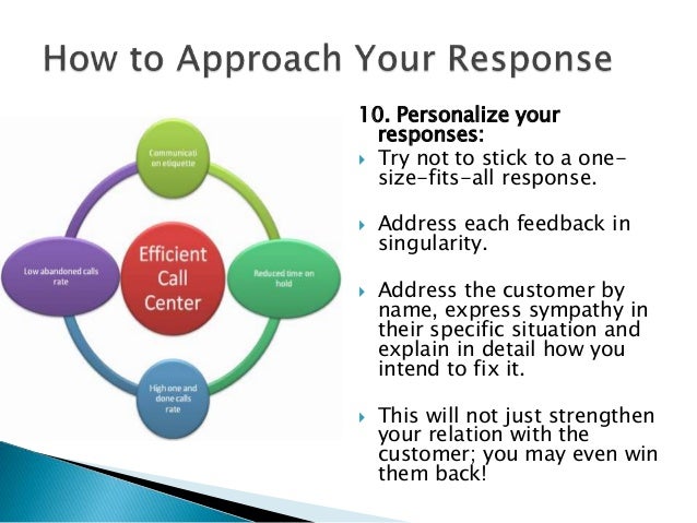 Excellent customer service through effective responses