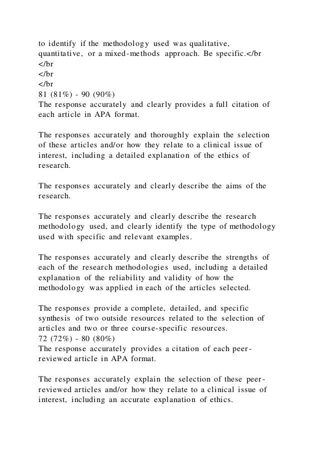ExcellentGoodFairPoorPart 1 Identifying Research Meth | DOCX