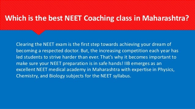 Excellent NEET Medical Academy in Maharashtra | PPT
