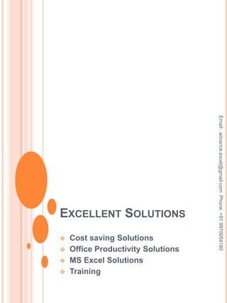 Excellent Solutions | PDF