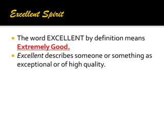 Excellent spirit | PPTX