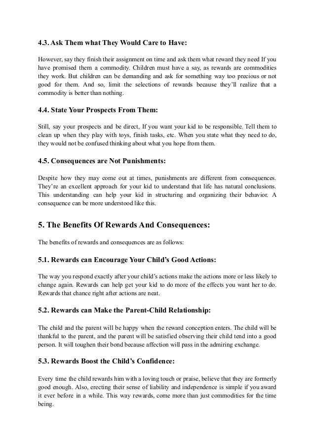 Excellent Tips To Teach Kids About Rewards and Consequences | PDF