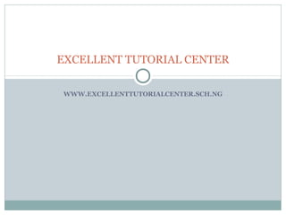 Excellent tutorial presentation | PPT