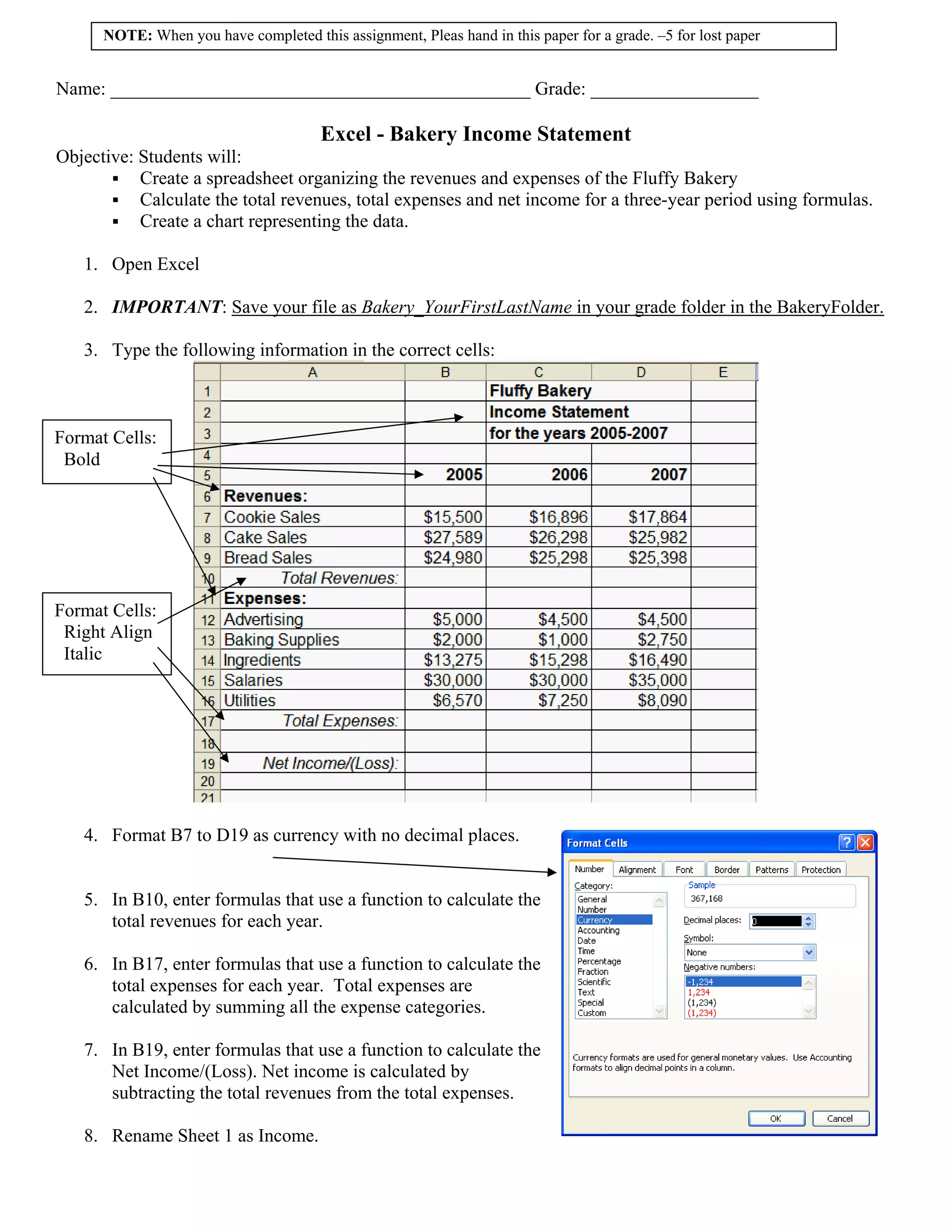 Excel Income Statement | PDF