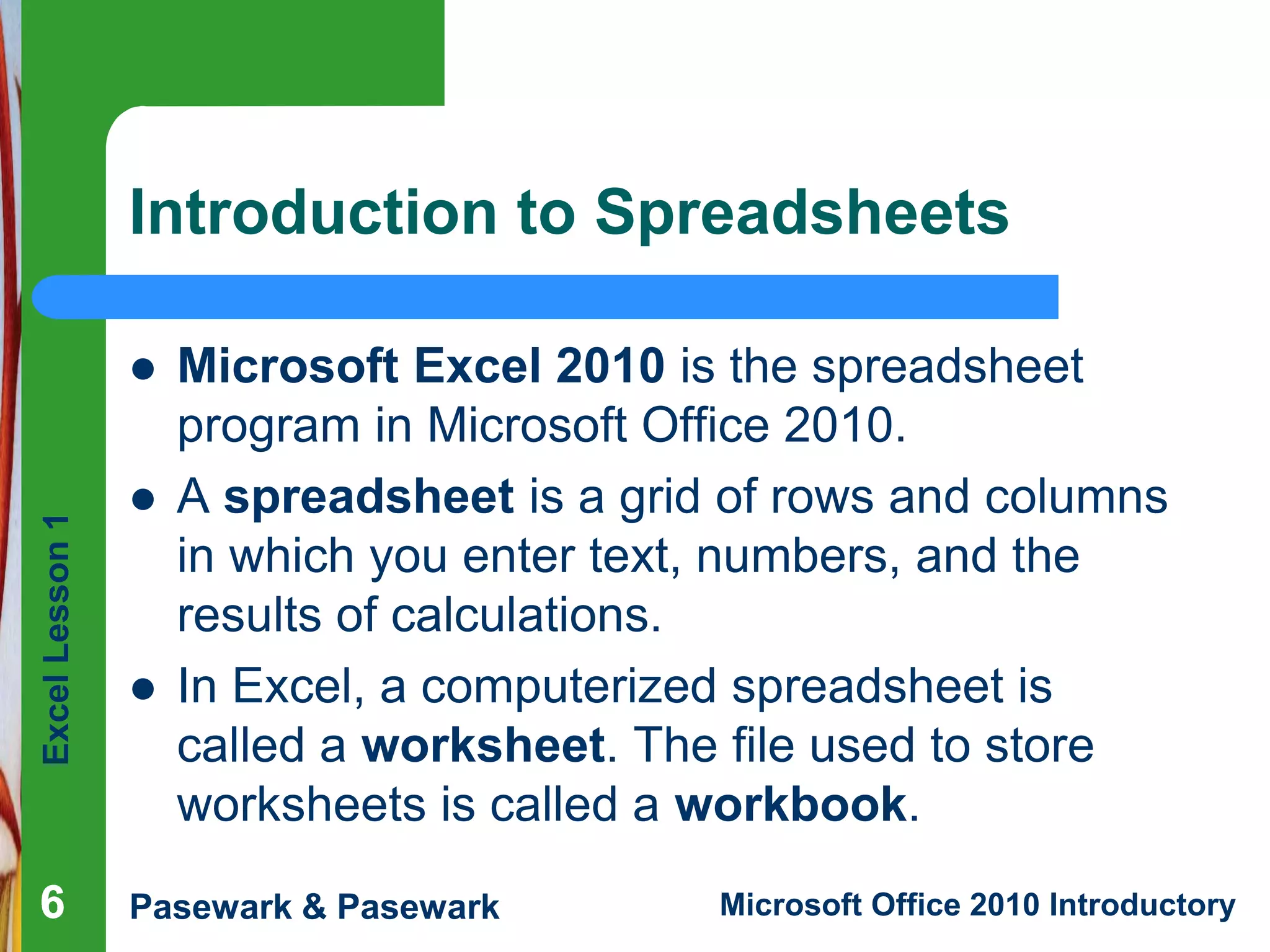 Excel lesson01 | PPTX