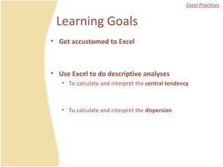 Excel lesson 1 | PPT