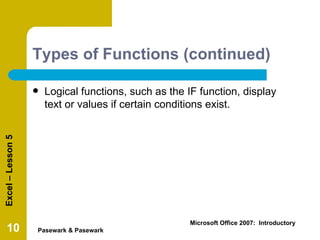 Excel lesson 5 | PPT
