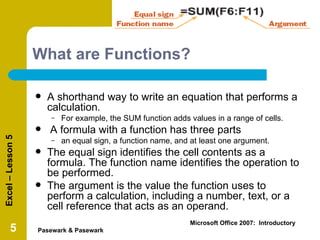 Excel lesson 5 | PPT