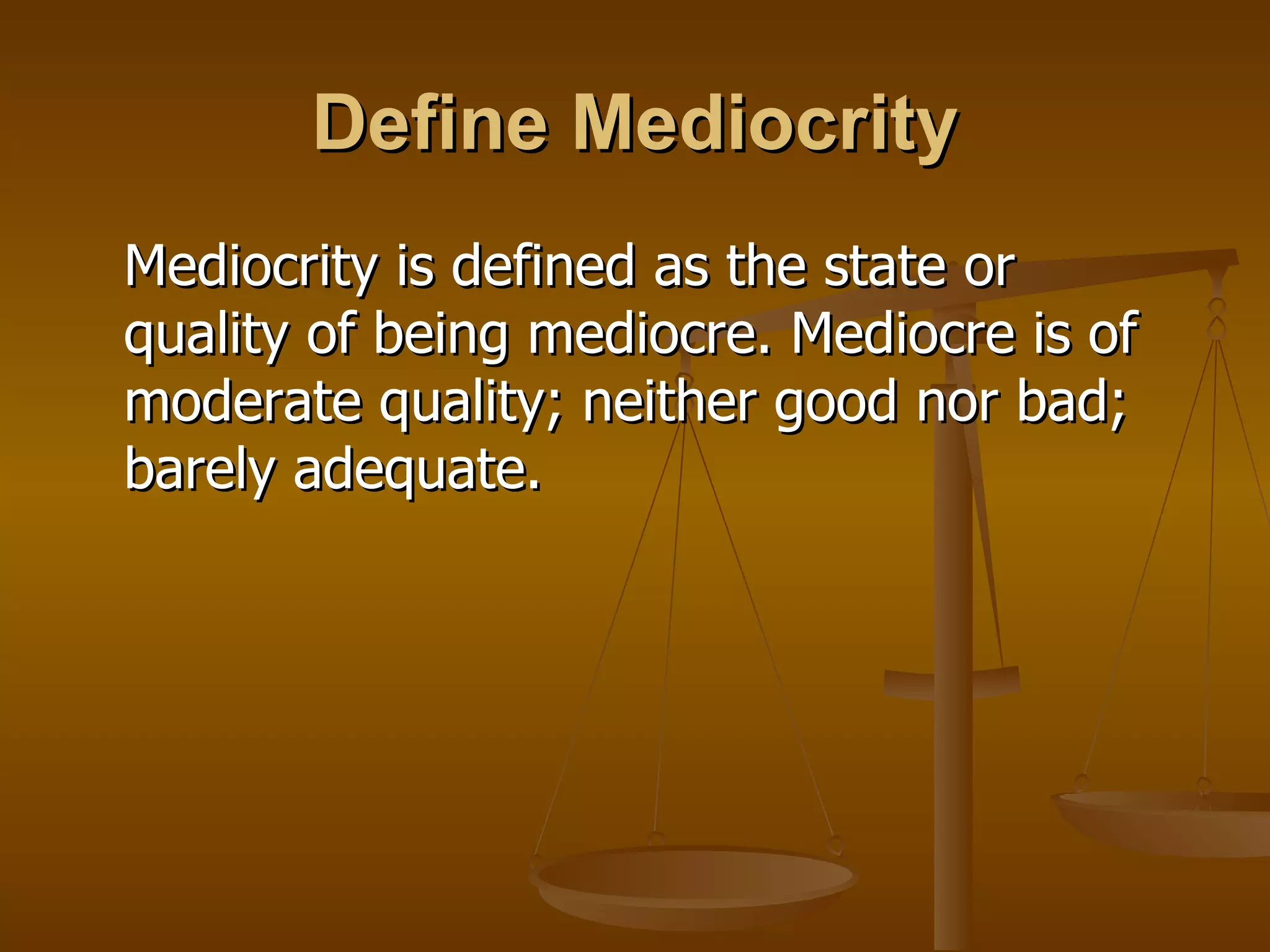 Excelling Beyond Mediocrity Harris Stowe | PPT
