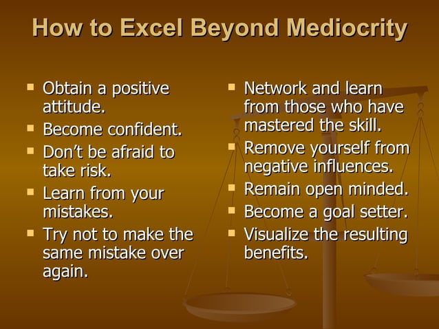 Excelling Beyond Mediocrity Harris Stowe | PPT
