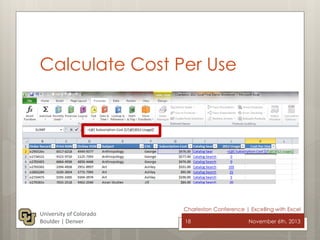 Excelling with Excel: Advanced Excel Functions for Collection Analysis | PDF | Business Expos ...