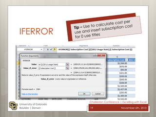 Excelling with Excel: Advanced Excel Functions for Collection Analysis | PDF | Business Expos ...
