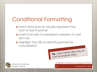 Excelling with Excel: Advanced Excel Functions for Collection Analysis | PDF | Business Expos ...