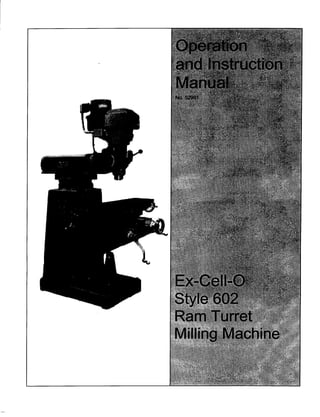 Excello 602-mill-manual (1) | PDF