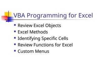 Visual Basic berbasis microsoft office excel | PPT