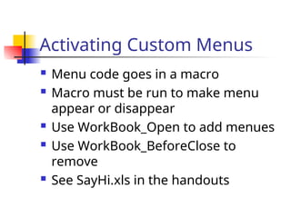Visual Basic berbasis microsoft office excel | PPT