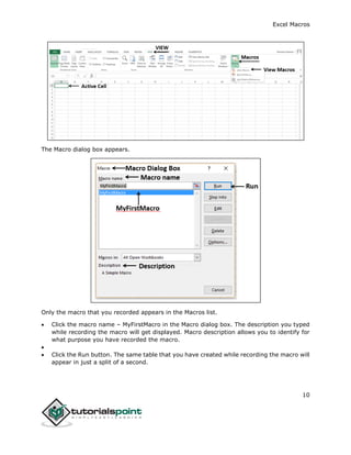 Excel macros tutorial | PDF