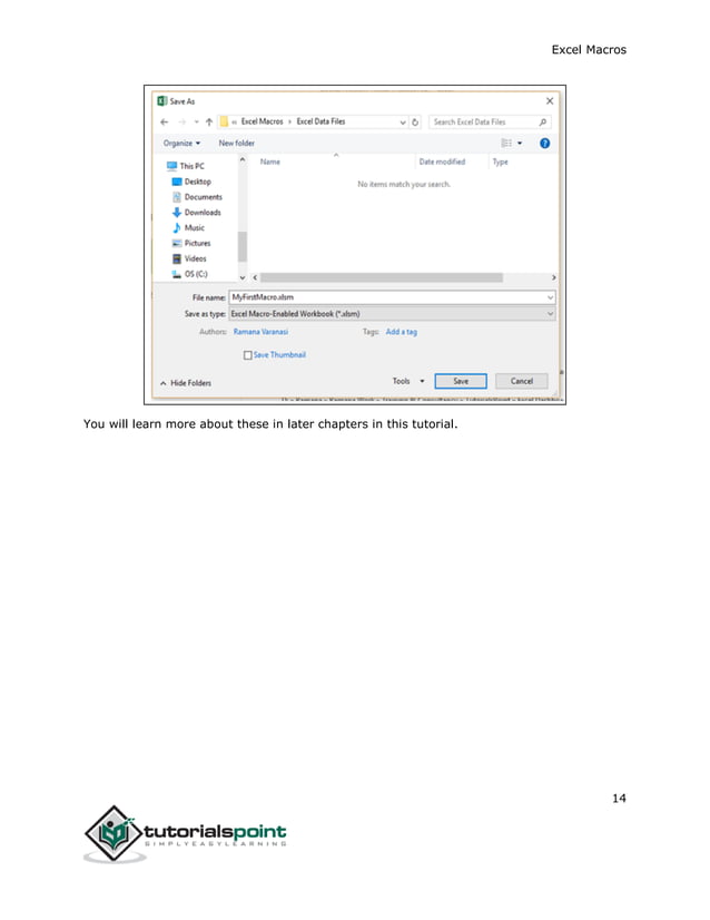 Excel Macros Tutorial Pdf
