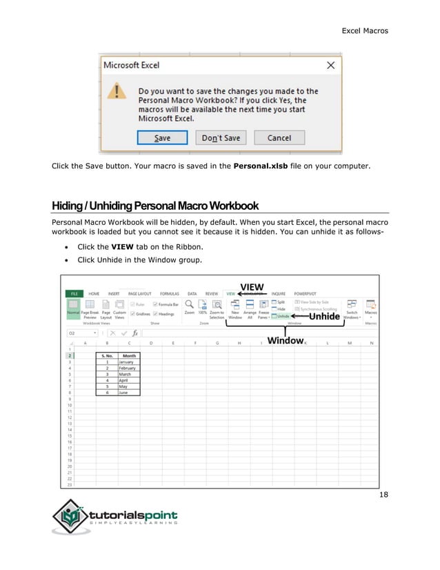 Excel macros tutorial | PDF