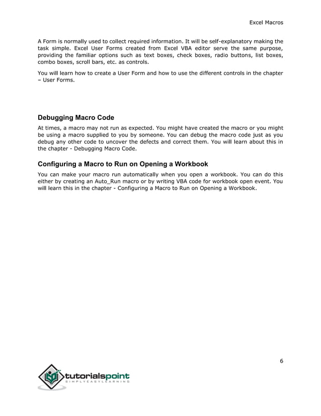 Excel Macros Tutorial Pdf 