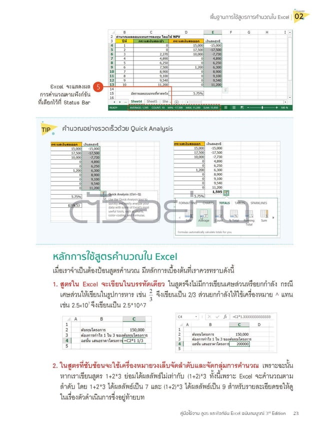 คู่มือการใช้งาน Excel manual | PDF