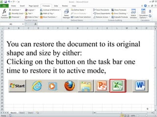 Explana?on of the all op?on on the menu bar of MS Excel | PDF