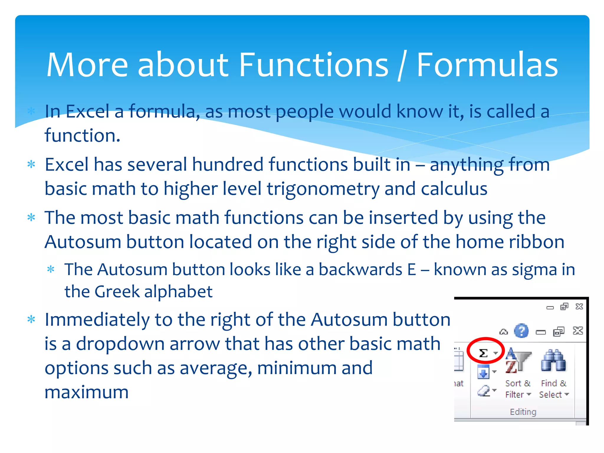 Excel module 1 PowerPoint | PPTX | Computer Software and Applications | Computing