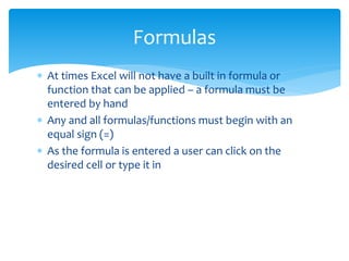 Excel module 1 PowerPoint | PPTX | Computer Software and Applications | Computing