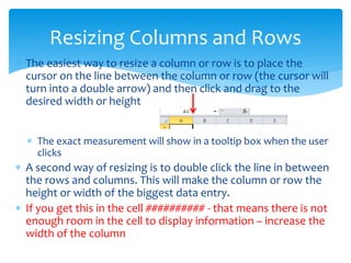 Excel module 1 PowerPoint | PPTX | Computer Software and Applications | Computing