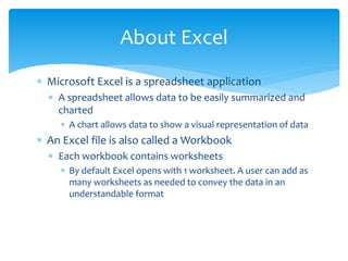 Excel module 1 PowerPoint | PPTX | Computer Software and Applications | Computing