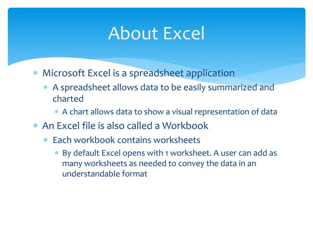 Excel module 1 PowerPoint | PPTX | Computer Software and Applications ...