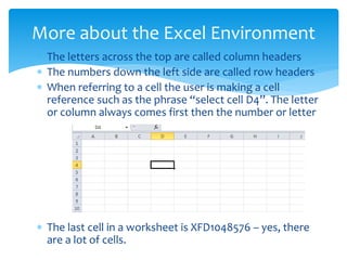 Excel module 1 PowerPoint | PPTX | Computer Software and Applications | Computing