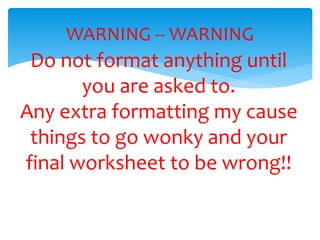 Excel module 1 PowerPoint | PPTX | Computer Software and Applications | Computing