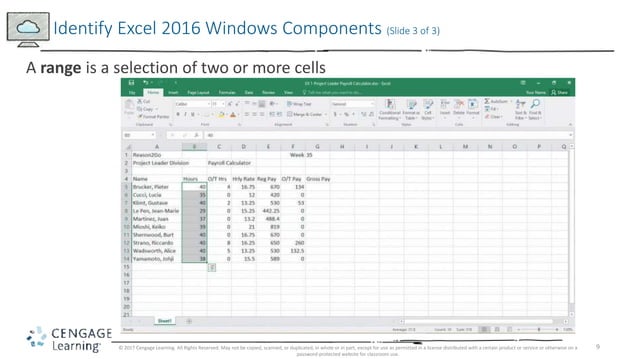 Excel module 1 ppt presentation | PPTX