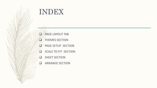 EXCEL PAGE LAYOUT TAB | PPTX