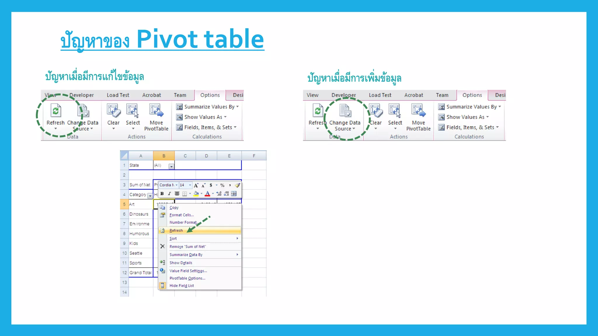 Excel pivot table | PPT