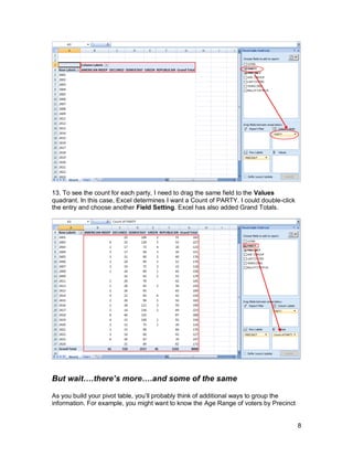 Excel pivot tables (1) | PDF